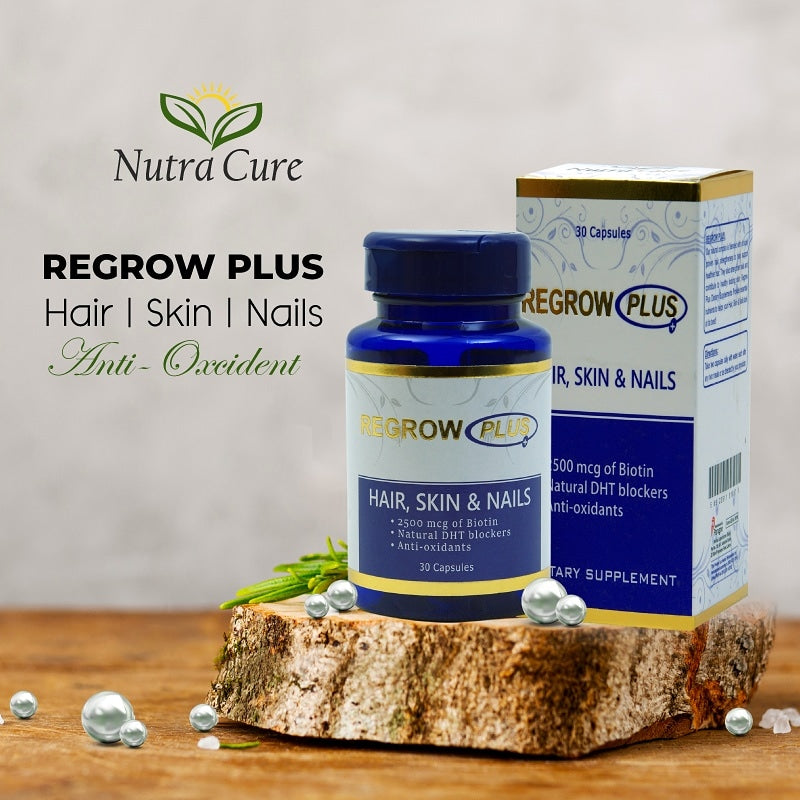 REGROW PLUS | HAIR, SKIN & NAILS SUPPLEMENT – Nutra Cure